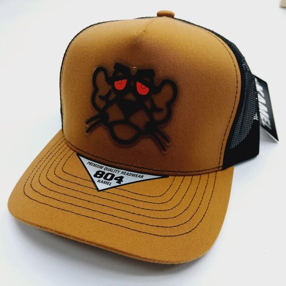 Kamel | Accessories | Tan And Black Mesh Snapback Pink Panther With ...
